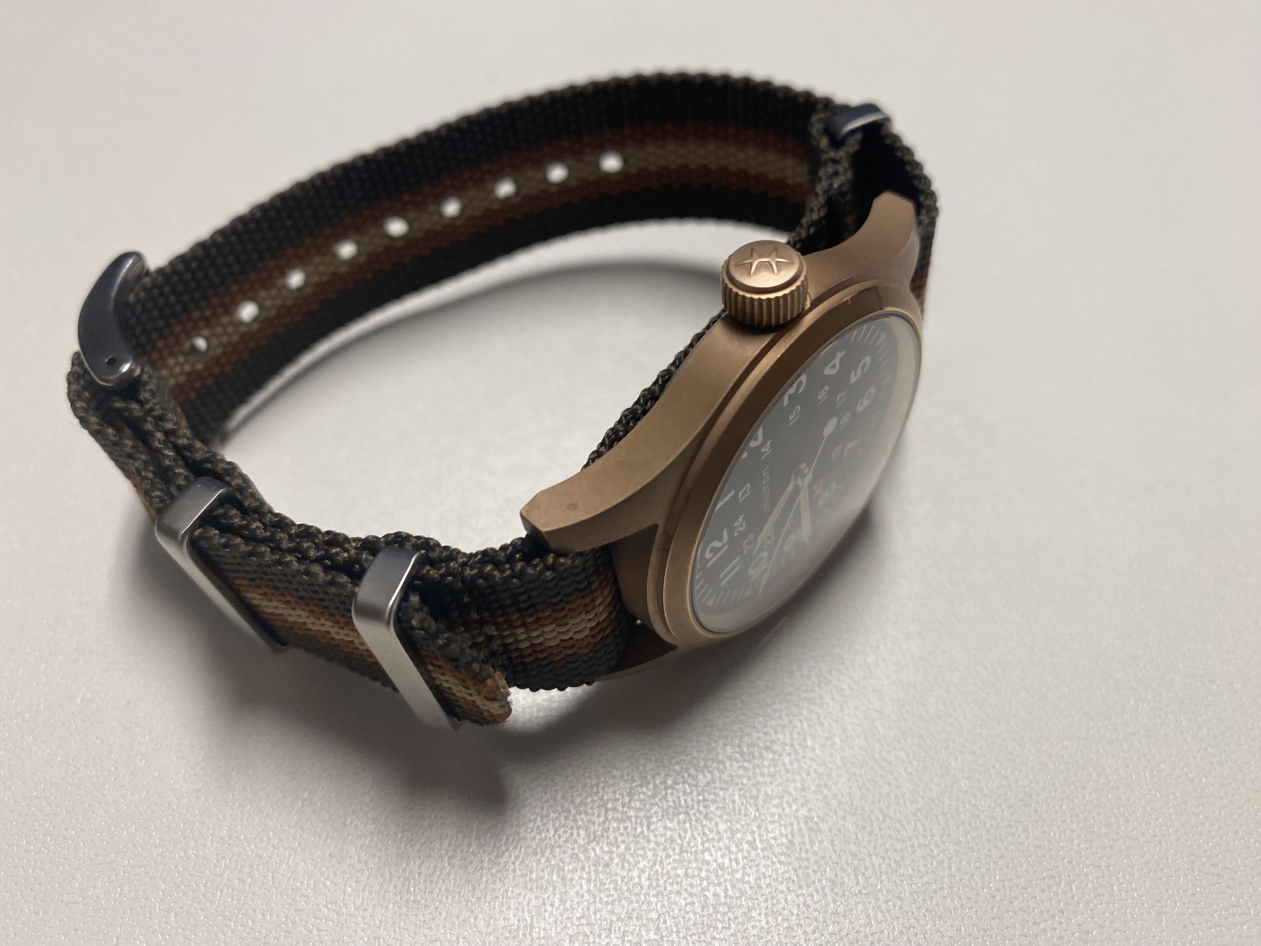 [WTS/WTT] 2022 Hamilton Khaki Field Mechanical Bronze Ref H69459530 Complete + 4 NATO Straps ...