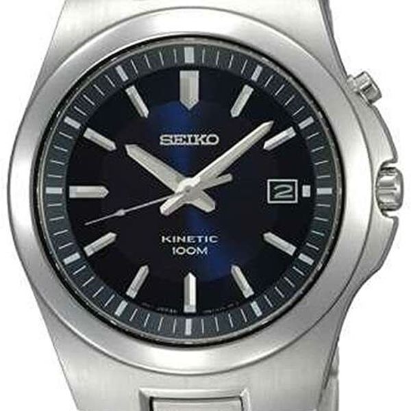 NEW Seiko Kinetic Marine Blue Dial Men's Watch SKA455P1 FAST FREE ...
