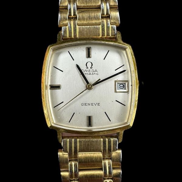 Omega Geneva Cal 565 Date Automatic Men's Watch Gold Case 31mm ...