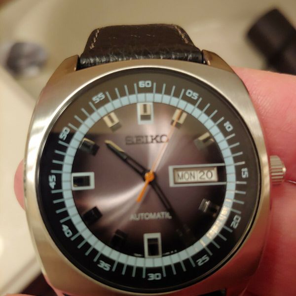 Seiko Men's Recraft Automatic Black Leather Watch SNKN01 | WatchCharts ...