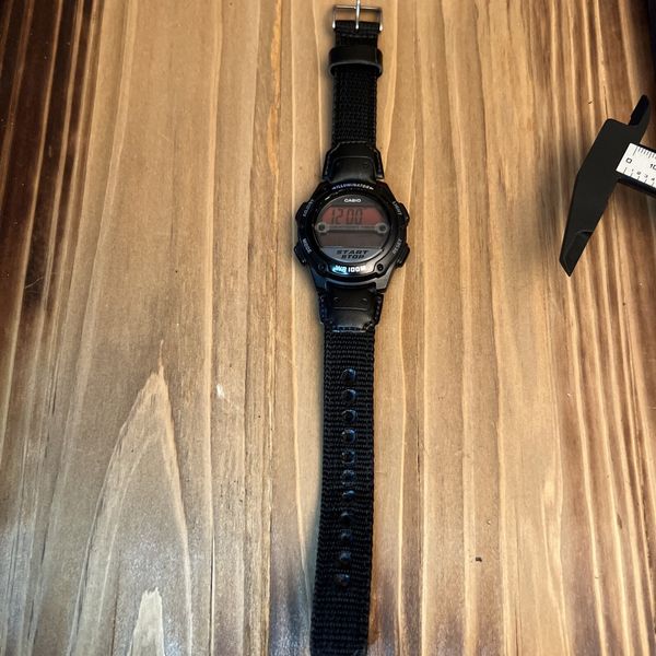 Gents Casio W756 Digital Mens Watch Illuminator Alarm Modded Red Screen ...