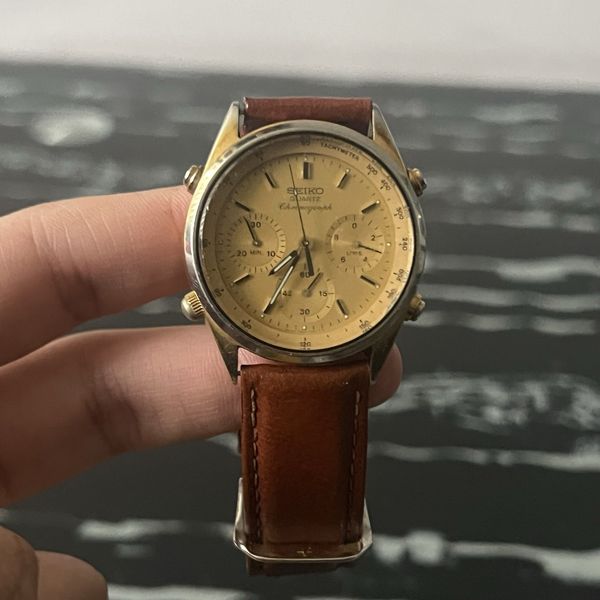 Seiko 7A28-7029 Gold Chronograph - Vintage & Rare - New Battery - Luminescent | WatchCharts ...