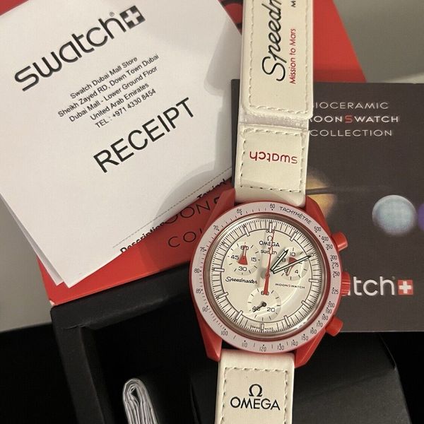OMEGA x Swatch MoonSwatch Mission to Mars , Used , Receipt , SO33R100 ...