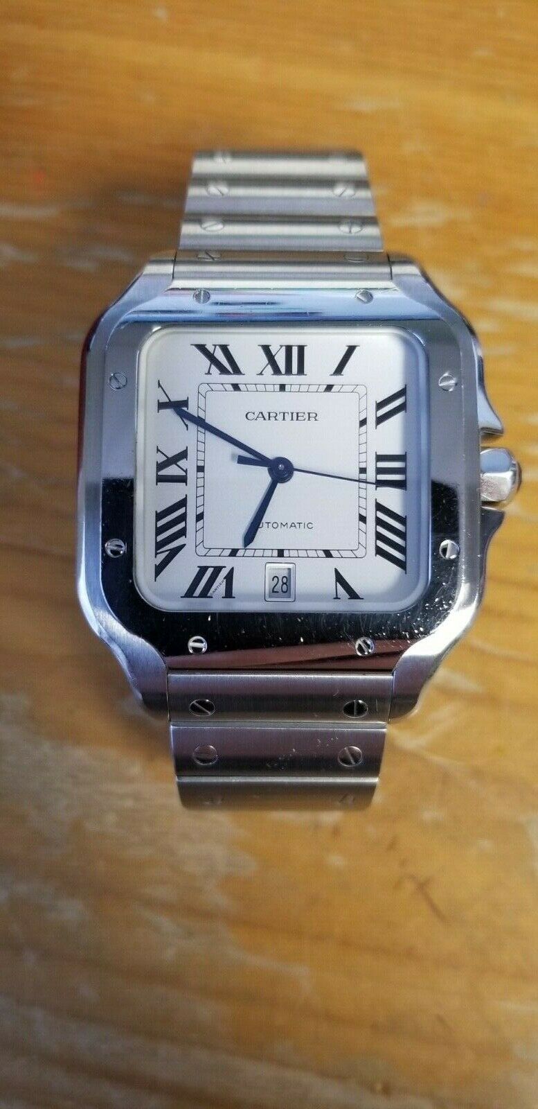 CARTIER WSSA0009 Santos De Cartier with Original Box & Booklet and Info ...