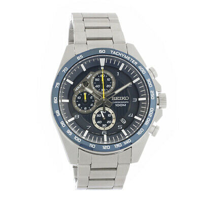 Seiko Motorsportz Mens Stainless Steel Chronograph Quartz Watch SSB321 ...