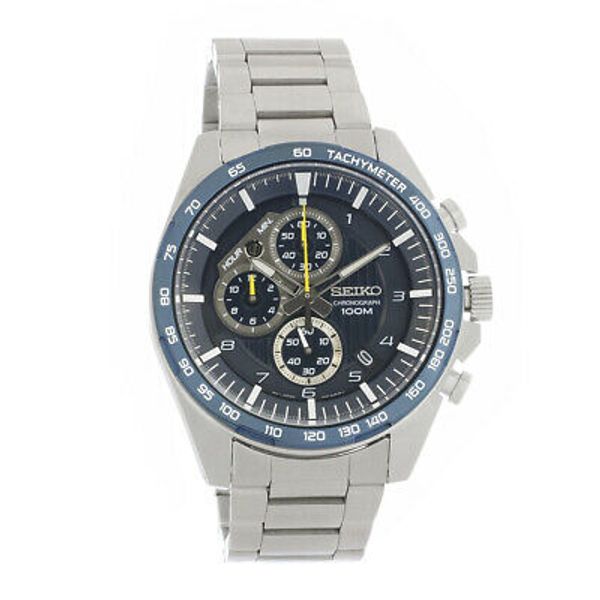 Seiko Motorsportz Mens Stainless Steel Chronograph Quartz Watch SSB321 ...