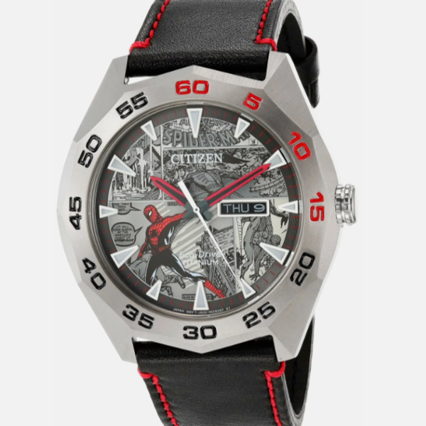 Citizen Spider-Man Limited Edition Titanium Eco-Drive Watch AW0061-01W ...