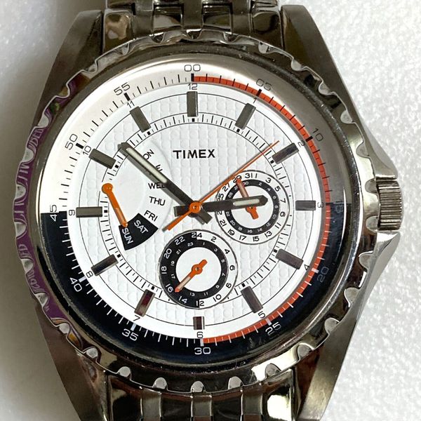 Timex Mens T2M431 Premium Collection Retrograde Watch W/Day, Date, 24hr ...