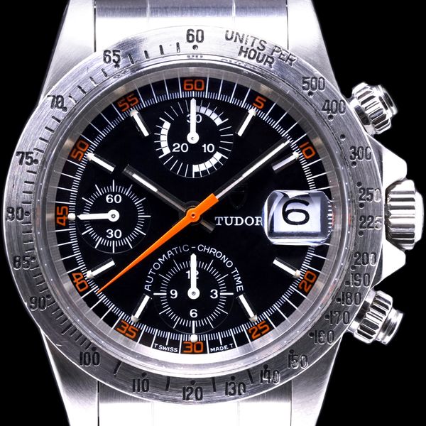 1977 Tudor Big Block Chronograph (Ref. 94300) Exotic Dial W/ B & P ...