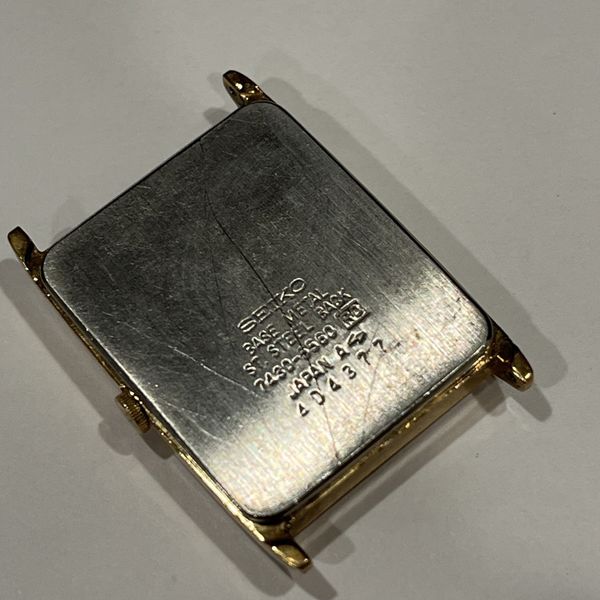 Vintage Seiko Mens Tank Style Watch Ref 7430-5560 Runs! 24x36mm Size | WatchCharts Marketplace