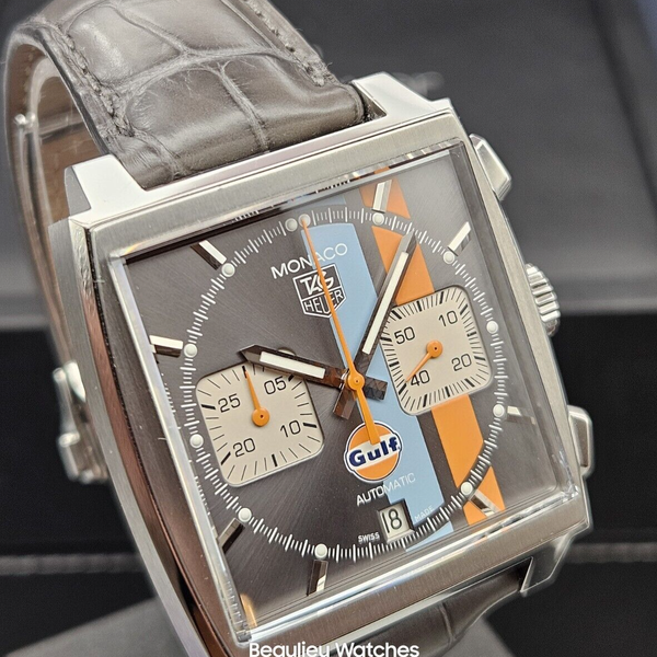 Tag Heuer Monaco Gulf Dial Limited Edition #/2500 Ref: CAW2113 - Box ...