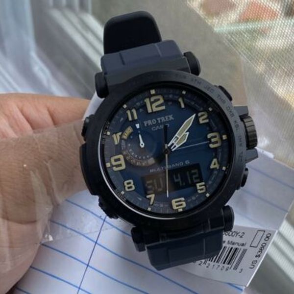 CASIO PRO TREK PRW-6600Y-2JF Triple Sensor NAVY BLUE SERIES LIMITED PRW-6600Y-2 | WatchCharts ...