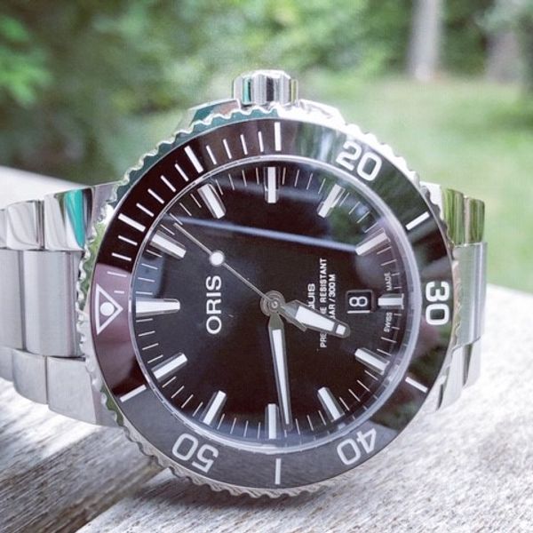 FS: Oris Aquis 43.5MM model ref. with sunburst black dial | WatchCharts