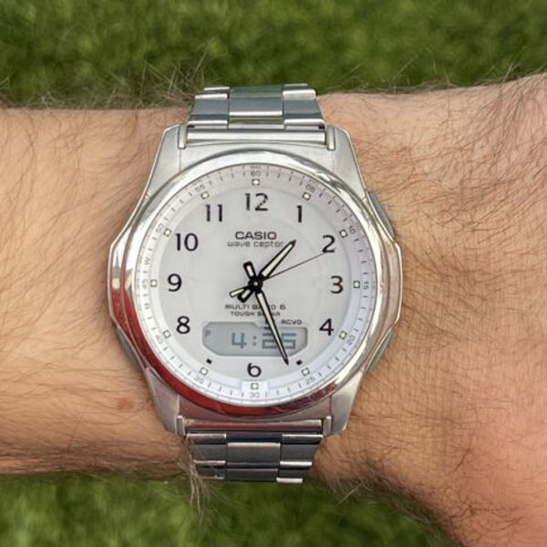 Rare Casio Waveceptor Watch Multi Band Tough solar Wave Ceptor 5161 WVA ...