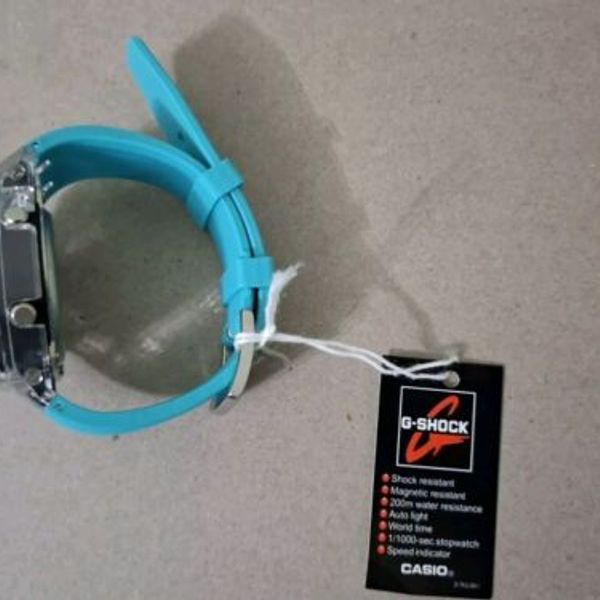 Casio G-Shock GA-2100 Cyan Rainbow Dial Custom Casioak Case Mod NEW ...