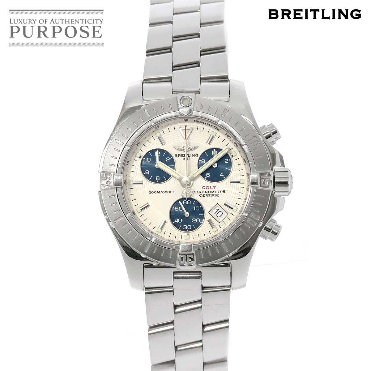 [Battery replaced] Breitling BREITLING Chrono Colt A73380 Men's Watch ...