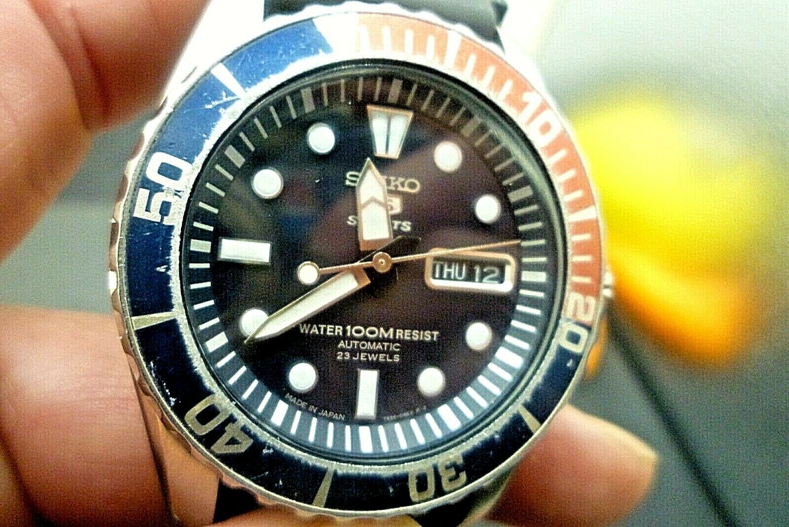 Mens 42mm SEIKO 5 Sports SEA URCHIN SNZF15 Automatic 7S36-03C0 Diver ...