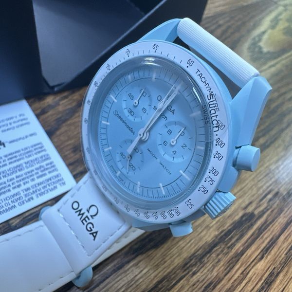OMEGA x SWATCH Speedmaster Moonswatch Mission To Uranus - Baby Blue ...