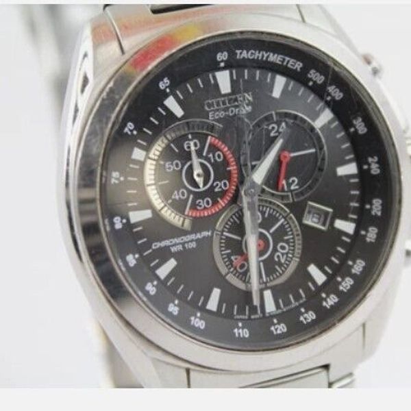 Mens Citizen Eco-Drive Chronograph Watch Solar Powered Working ...