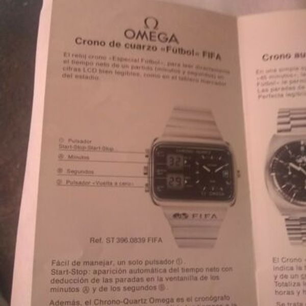 Vintage Very Rare Watch triptico omega chronometer FIFA SOCCER ...