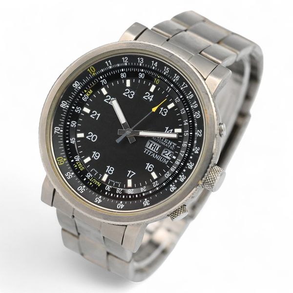 VINTAGE GENTS ORIENT KINGMASTER AUTOMATIC WRISTWATCH TITANIUM BOX ...
