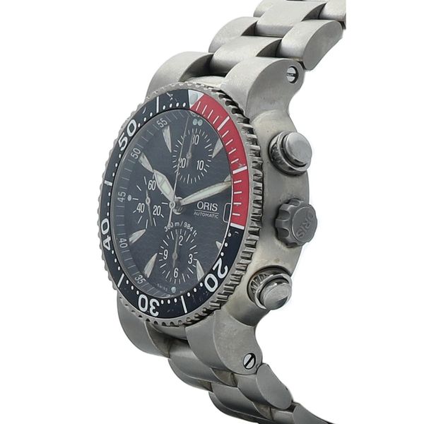 Oris Diver 7542 Chronograph Titanium 40 mm Black Dial Automatic Wrist ...