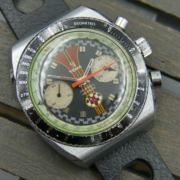70's vintage watch mens Yema Meangraf Super chronograph valjoux 7733 ...