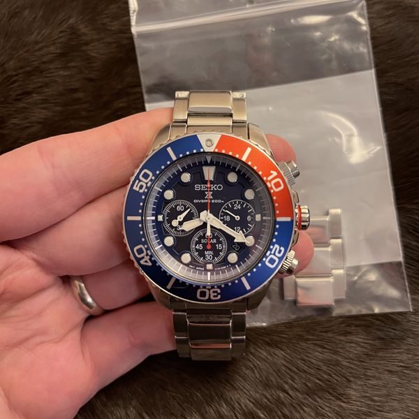 FS: Seiko SSC019 Pepsi Solar Diver’s Solar Chronograph | WatchCharts