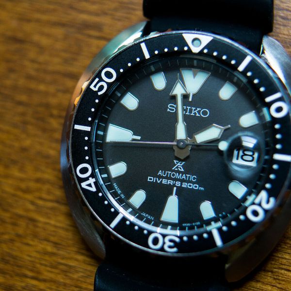 Seiko Black Mini Turtle Prospex Diver SRPC37J1 Made in Japan zulu ...