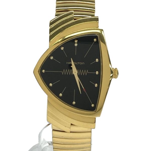 [Used] HAMILTON Quartz watch / Analog / Gold / Gold / Ventura / 60th ...