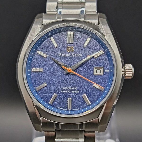 CUSTOM MOD (GRAND SEIKO) BLUE AUTOMATIC NH35A MOVEMENT OPEN CASE-BACK ...