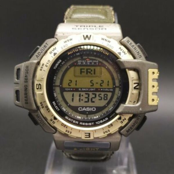Vintage Casio ProTrek PRT-400 Triple Sensor Men's Watch | WatchCharts ...