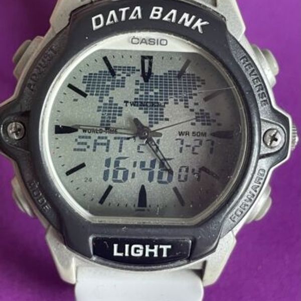 Vintage Rare Quartz Wristwatch Casio ABX-23 Twincept Analog Digital ...