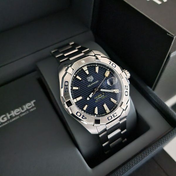 Unused TAG Heuer Aquaracer Automatic WAY2012.BA0927 Blue Face 43mm ...