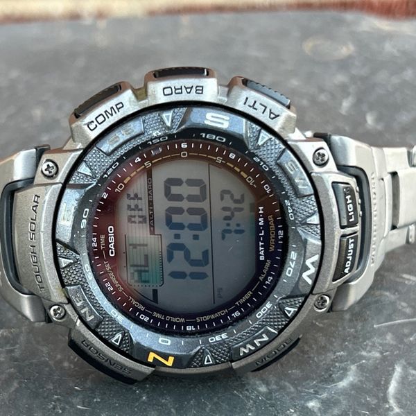 Casio Pathfinder Tough Solar Watch Men 3246 PAG-240T 48mm Day Date ...