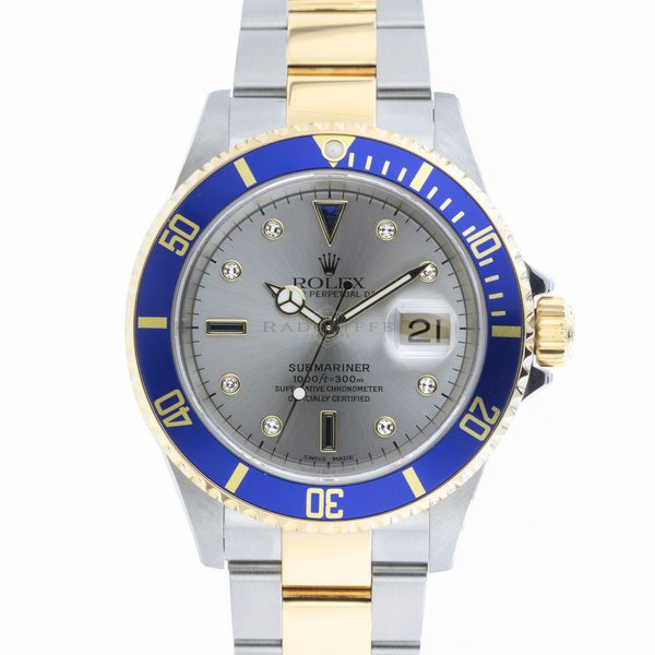 FS- Rolex 16613 F Submariner Serti Dial Sub Box and Papers | WatchCharts
