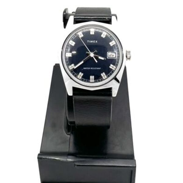 Timex Sprite Men's 31mm Blue Dial Hand Wind Wrist Watch Runs Excellent ...