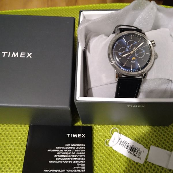Timex Marlin Triple Calendar Moonphase Watch Pristine | WatchCharts ...