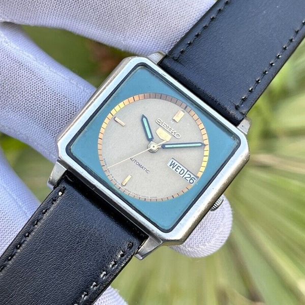 Vintage Seiko 5 TV Case Sun Dial Automatic Japan Made Menâ s Watch 6309 ...