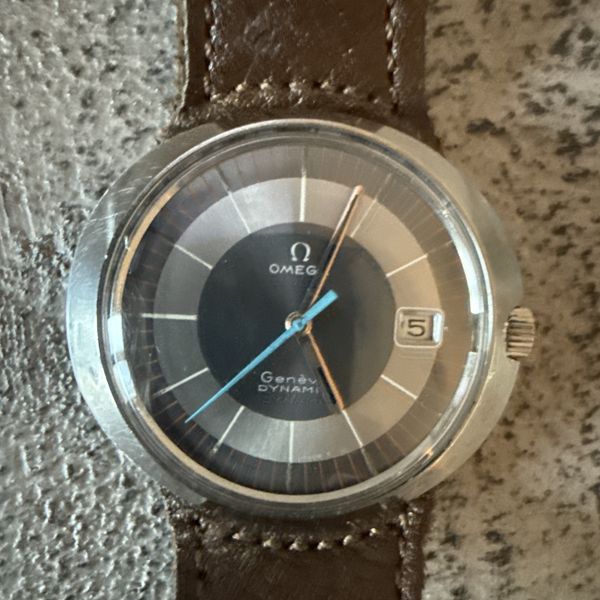 Omega Geneve Dynamic Automatic Vintage Tool 107 Blue Dial 41 mm Mens ...