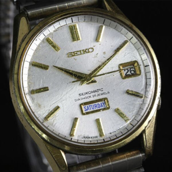 Vintage 1966 SEIKO SEIKOMATIC Diashock 26 Jewels 6206-8040 Auto ...