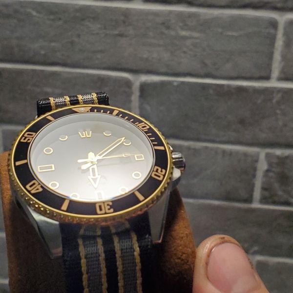 (EXCELLENT CONDITION) Casio MDV106 Duro Gold W/ BluShark Strap ...