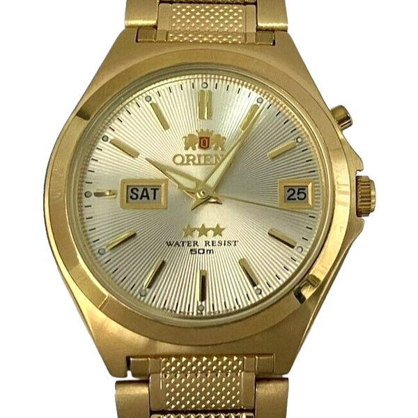 Orient Three Stars Automatic Gold Tone Stainless Steel Gent's Watch ...