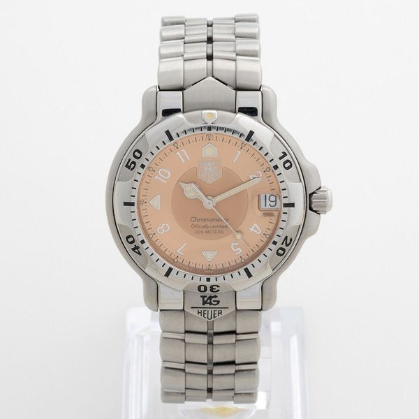 Tag Heuer 6000 midsize Chronometer, Ref WH2518. Box & Papers. Salmon ...