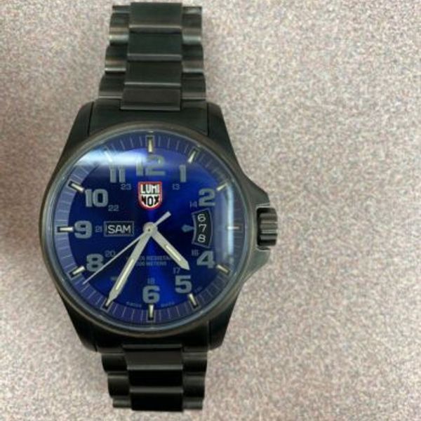 Luminox 1824 Blue Dial With Tritium Black Case With Bracelet. Great ...