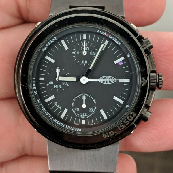 Vintage '99 Alba Orvitax Seiko 1/10s Shrouded Chronograph JDM Watch ...