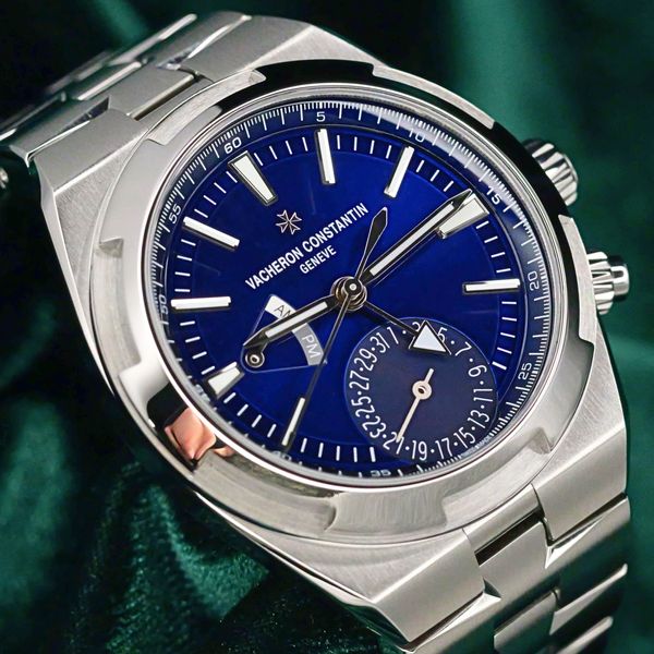FSOT: Vacheron Constantin Overseas Dual Time Blue Steel MINT FULL SET ...