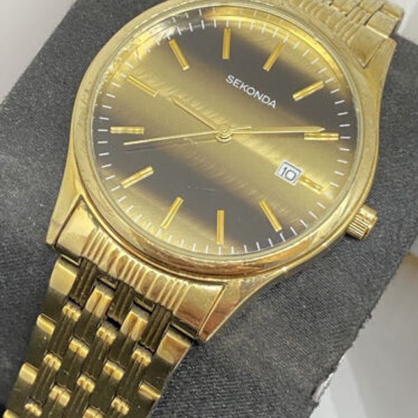 Sekonda Gold Tone Date Function Men’s President Watch 3740C AKT ...