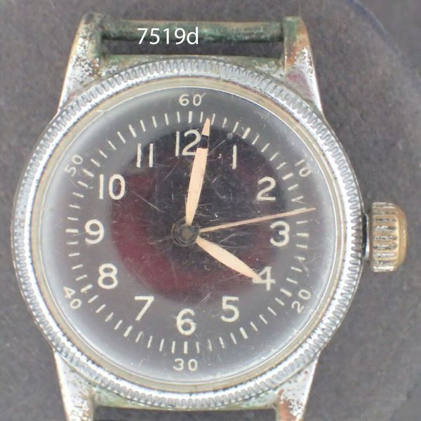 7519, Vintage A.F.US Army, Waltham Military WWII navigation hack watch ...