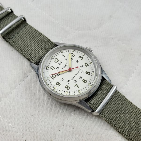 TIMEX J CREW CIRCA 2010 MILITARY FIELD NAVI QUARTZ 24-HOUR WATCH ...